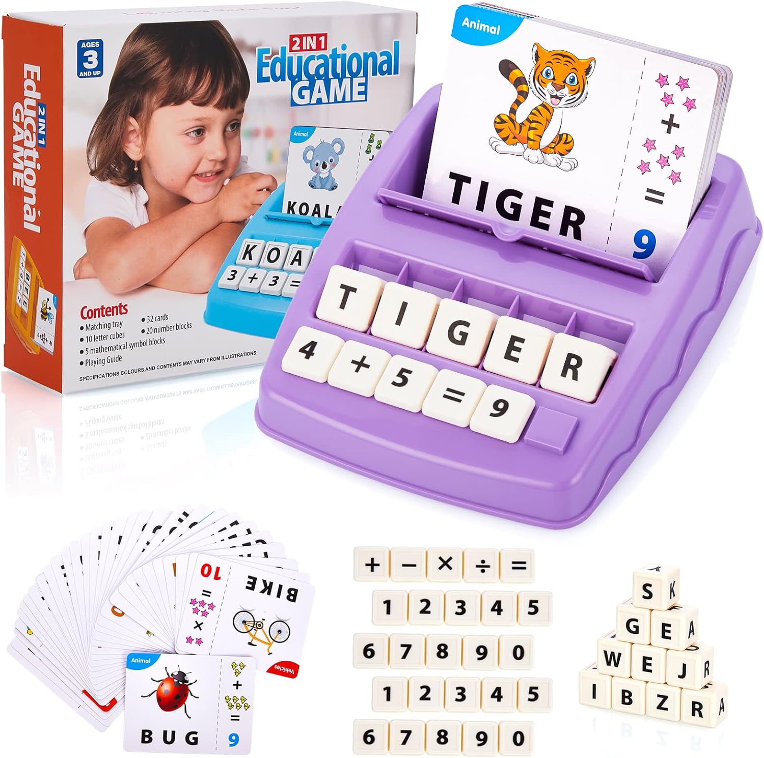 Eucomir Educational Toys For 2 Year Olds Spelling And Math Puzzle Eucomir Educational Toys For 2 Year Olds Spelling And Math Puzzle