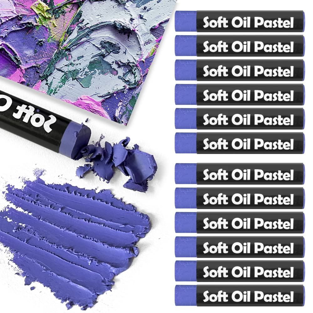 Snapklik.com : 12 Pcs Cream Soft Oil Pastels Vibrant And Creamy Colored ...