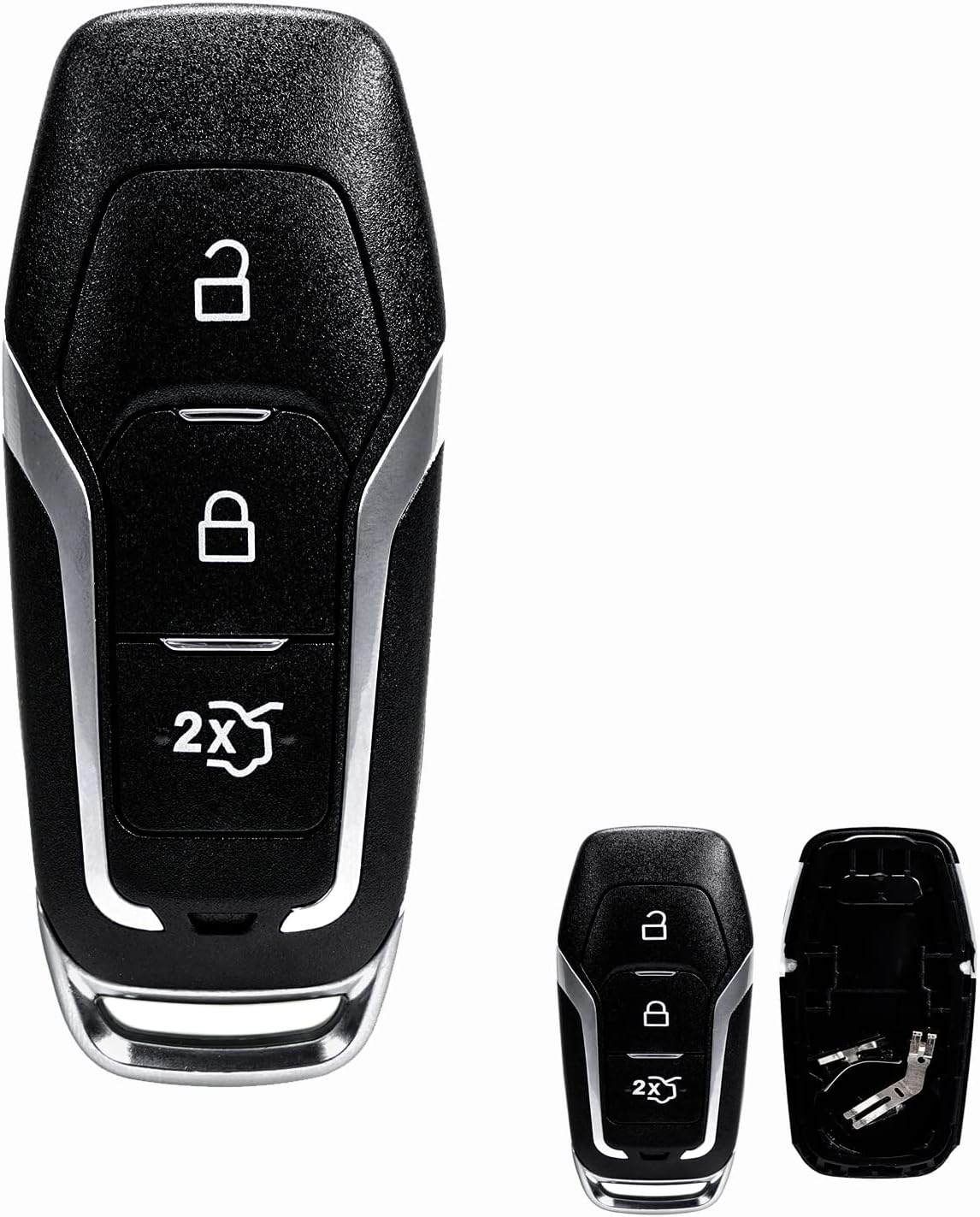 3 Buttons Keyless Car Key Fob Case For Ford Edge Mondeo S-Max Galaxy ...