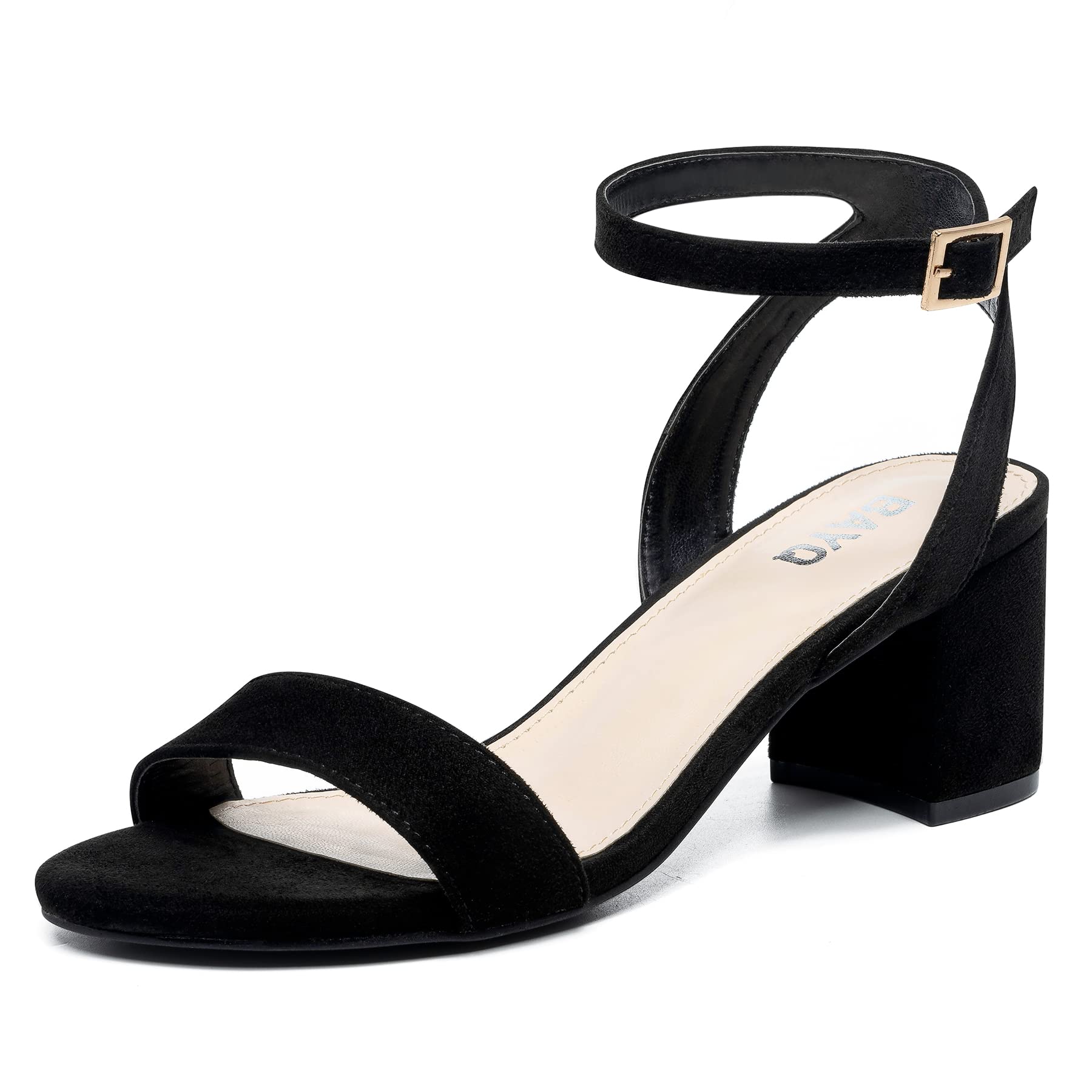 Women's Chunky Low Block Heels Sandals Open Toe Ankle Strap Party Dress ...