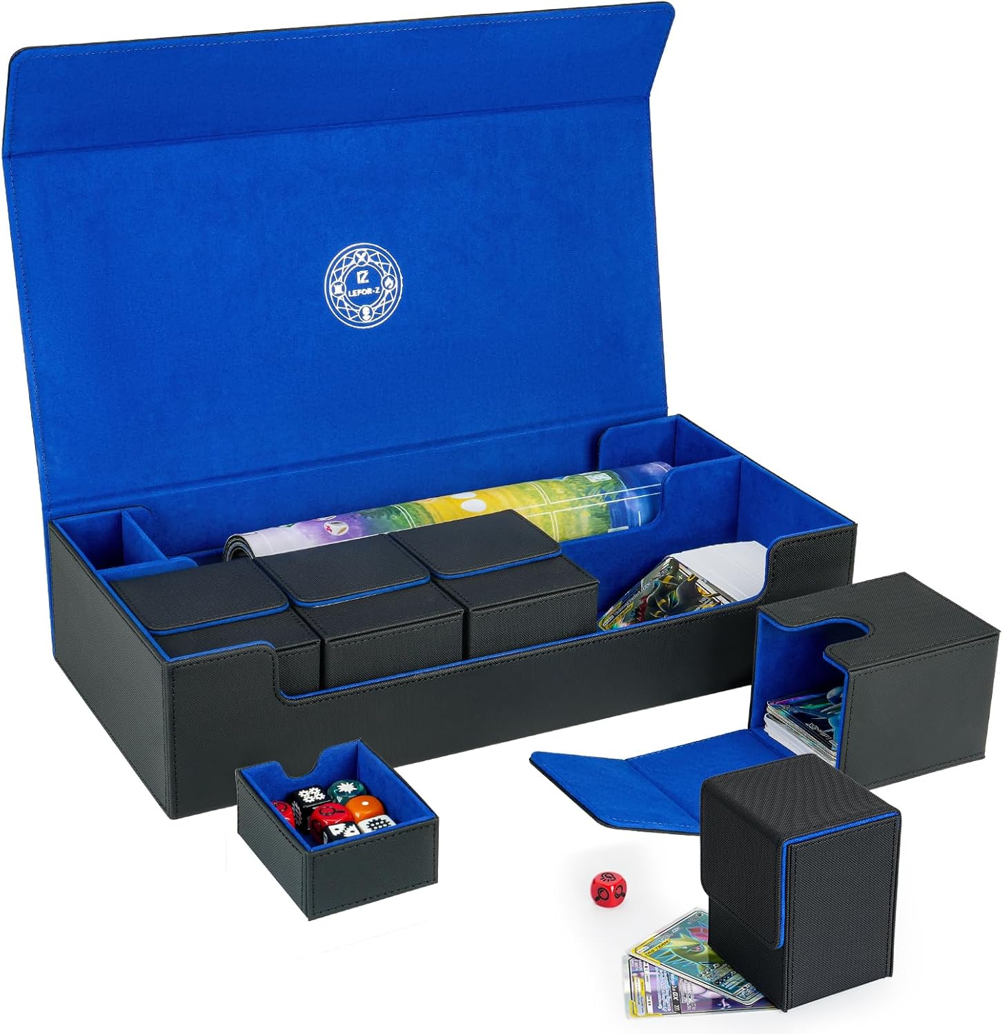 Amazon.com: 6 in1 Card Deck Box Set,X-Large Premium Trading Card ...