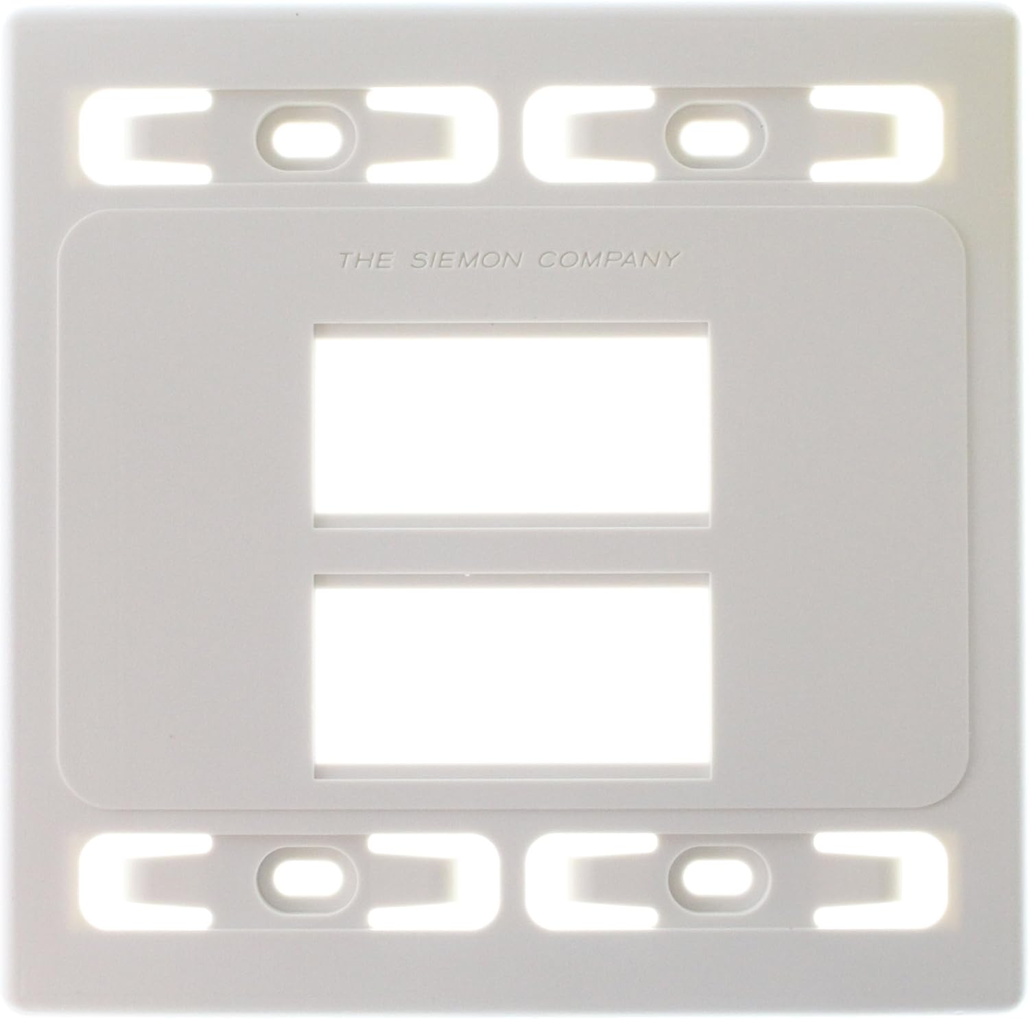 Siemon MX-FP-D-06-02 MAX-MX Modular Face-Plate, 6-Port, Two-Gang, White ...
