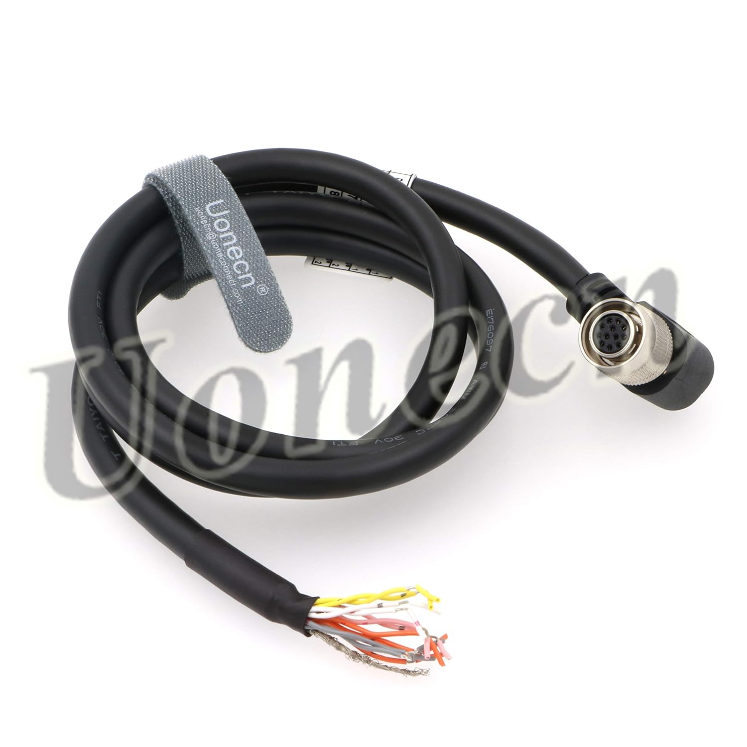 Amazon.com : Uonecn Hirose 12 Pin Female Right Angle to Open End Power ...