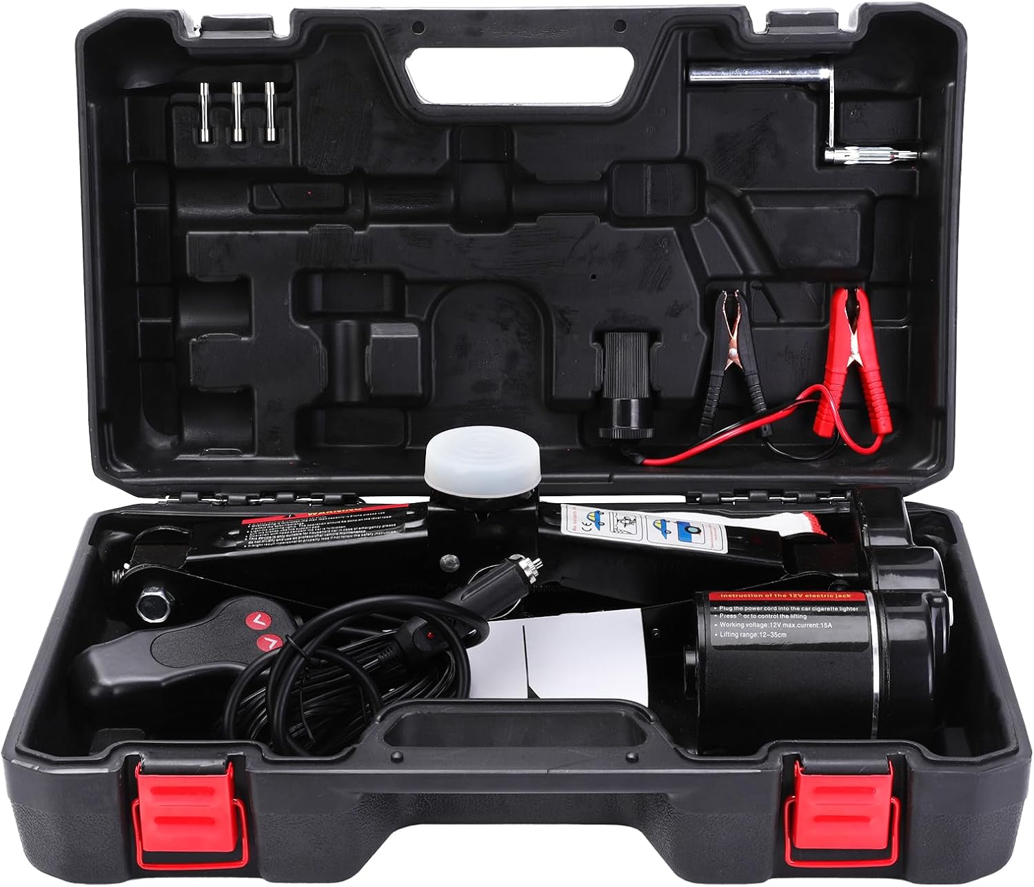 ROGTZ Electric Car Jack Vehicle Scissor Lift Jack Kit 2 Ton with Tool ...