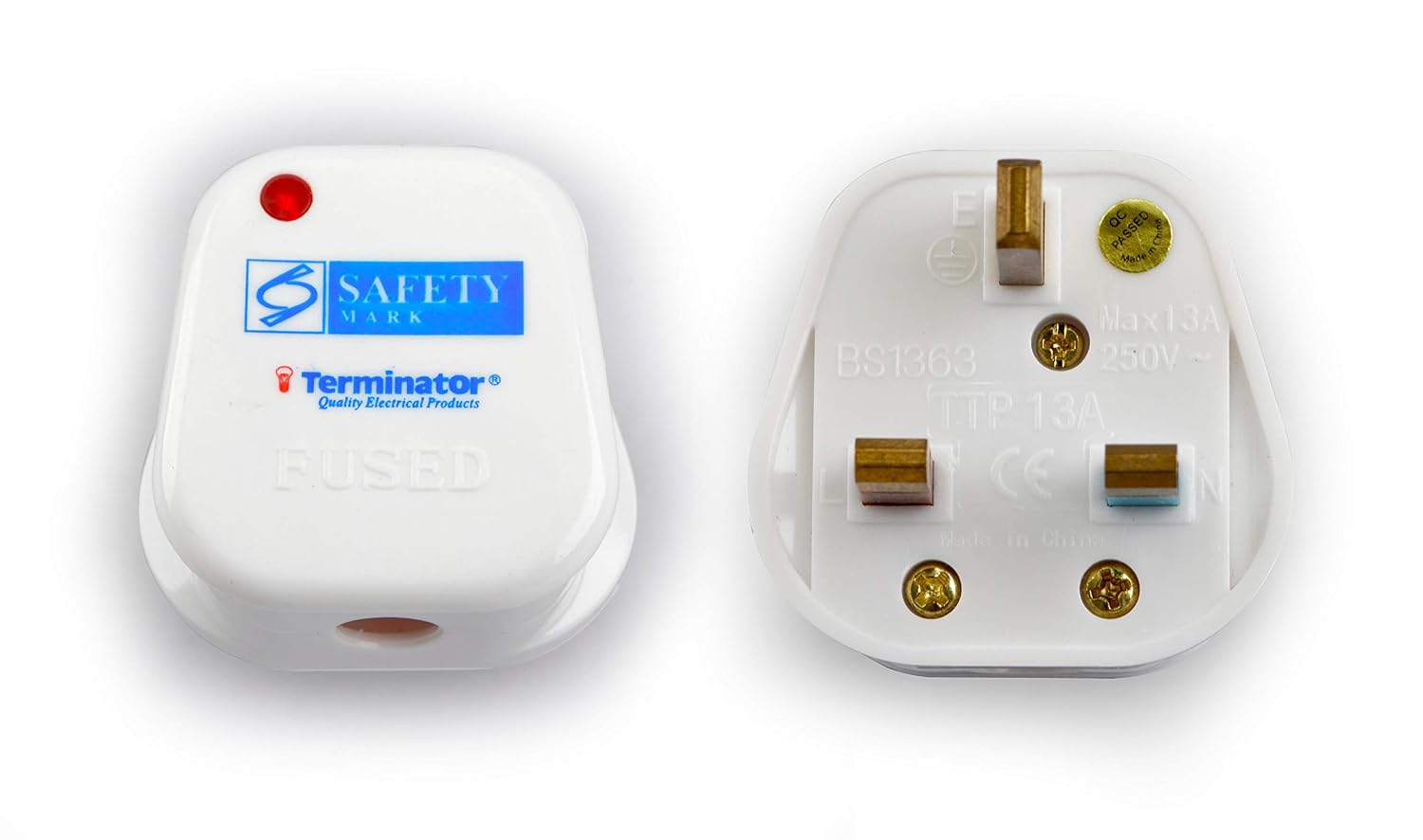Terminator 13A Plug With Fited 13A Fuse 3 Pin Flat With Light ( Model ...