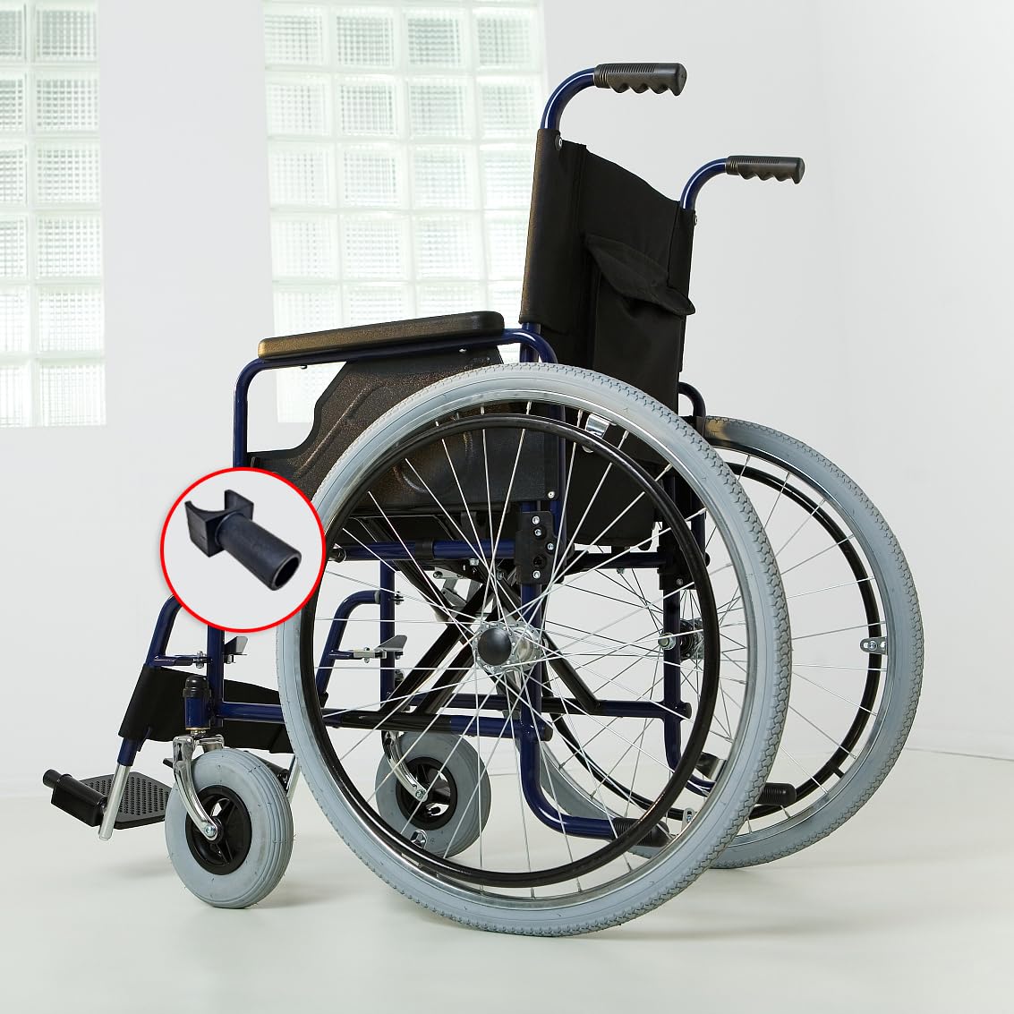 Snapklik.com : Wheelchair Seat Rail Guide, Fits 7/8 Inch Tubing, Detachable Arm Frame Seat Rail ...