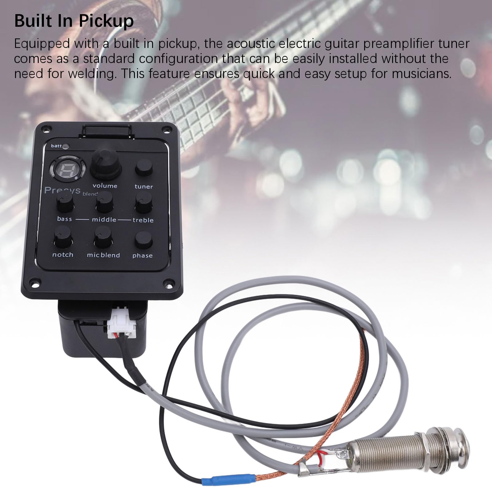 Snapklik.com : Acoustic Electric Guitar Preamplifier Tuner Guitar ...