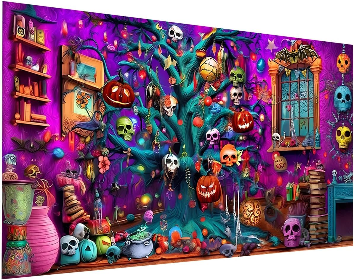 Amazon.com: Ohhvvow Large Halloween Diamond Painting Kit - Colorful ...