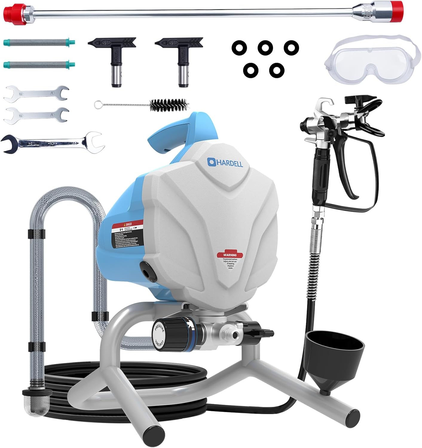 HARDELL 3000PSI Airless Paint Sprayer - High Efficiency Vertical Paint ...