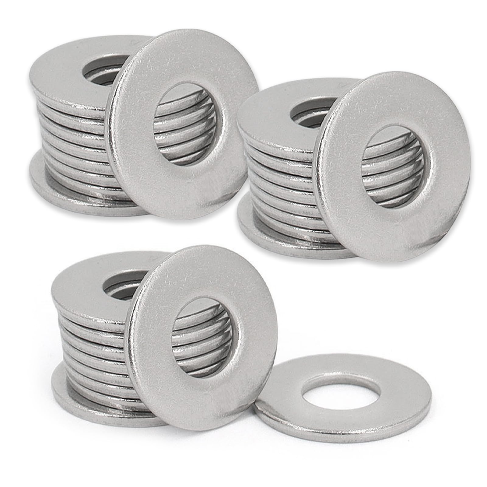 M6 Washers for Screws, 50 Pcs M6 x 18mm Stainless Steel Flat Washers ...