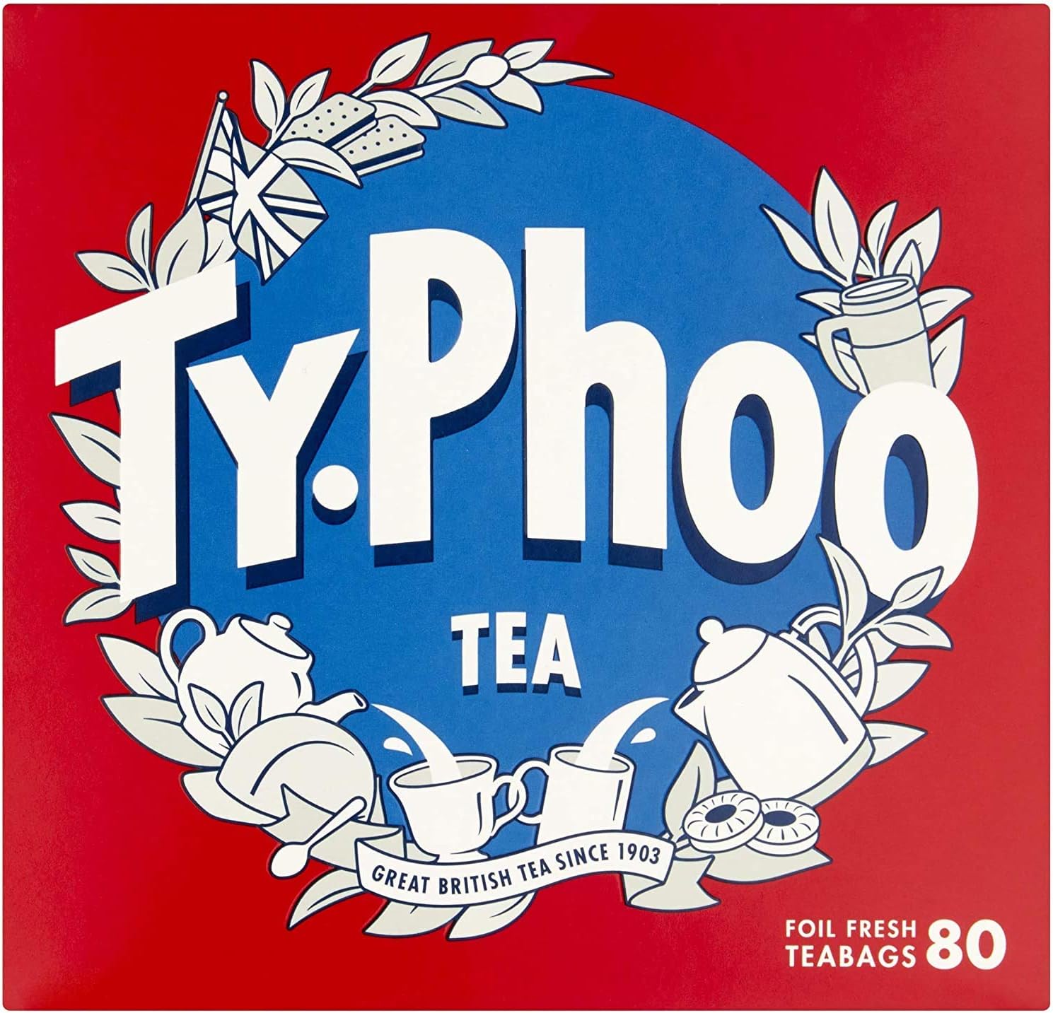 Amazon.com : Typhoo Tea: 80 Authentic English Tea bags Individually ...