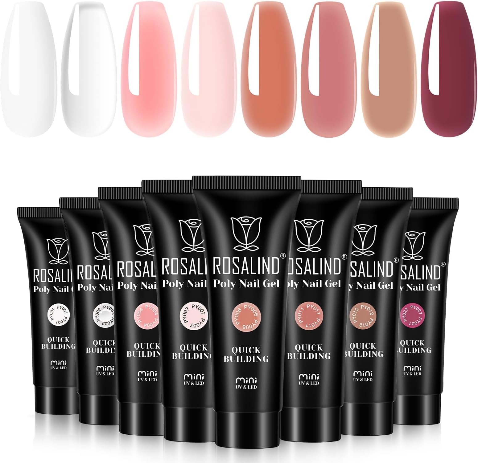 Amazon.com: Morovan Poly Gel Nail Kit: 2PCS 2OZ Poly Gel Nail Colors ...