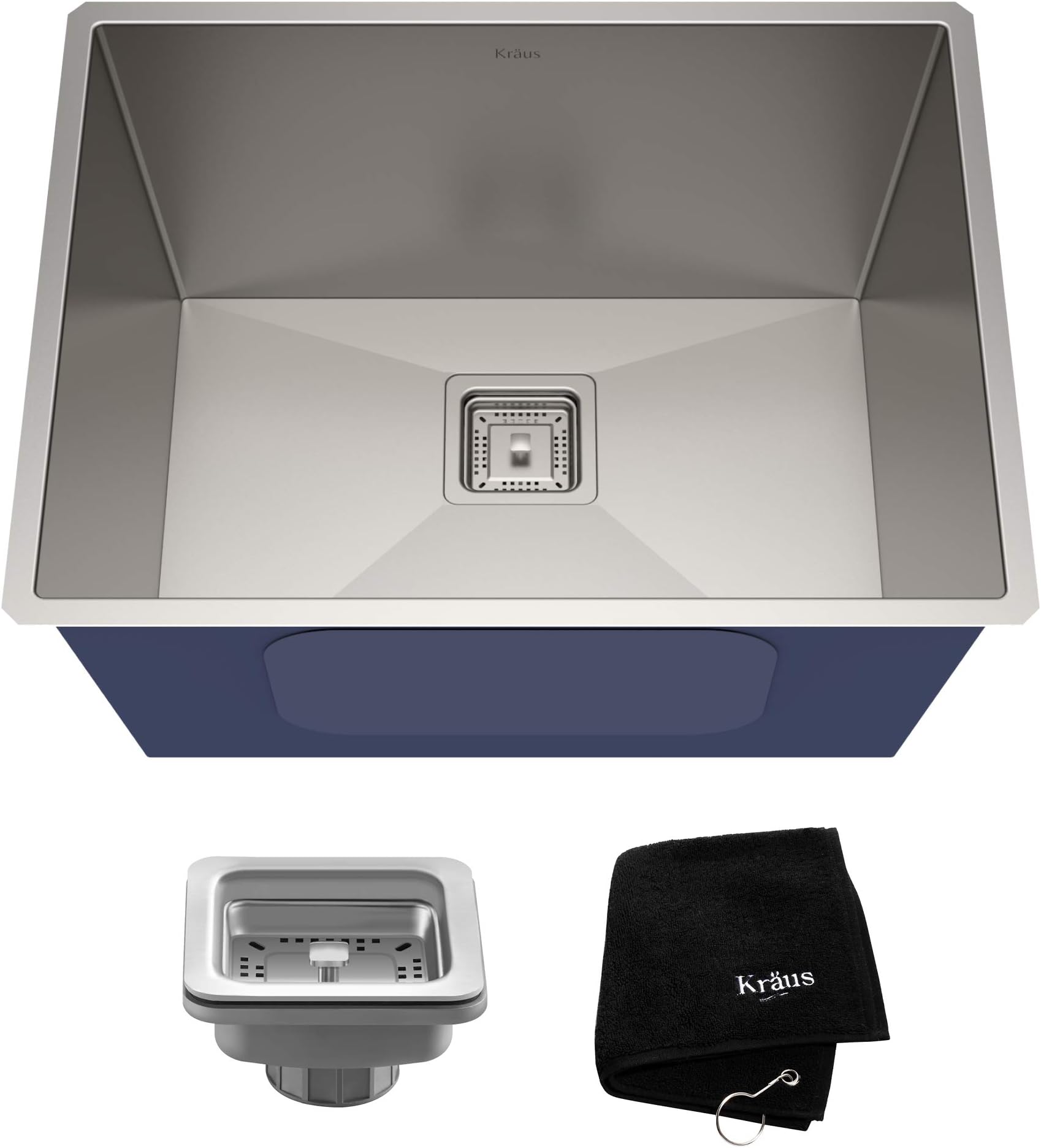 Alpha Sinks 16" x 16" Single Bowl Freestanding Sink - Stainless Steel ...