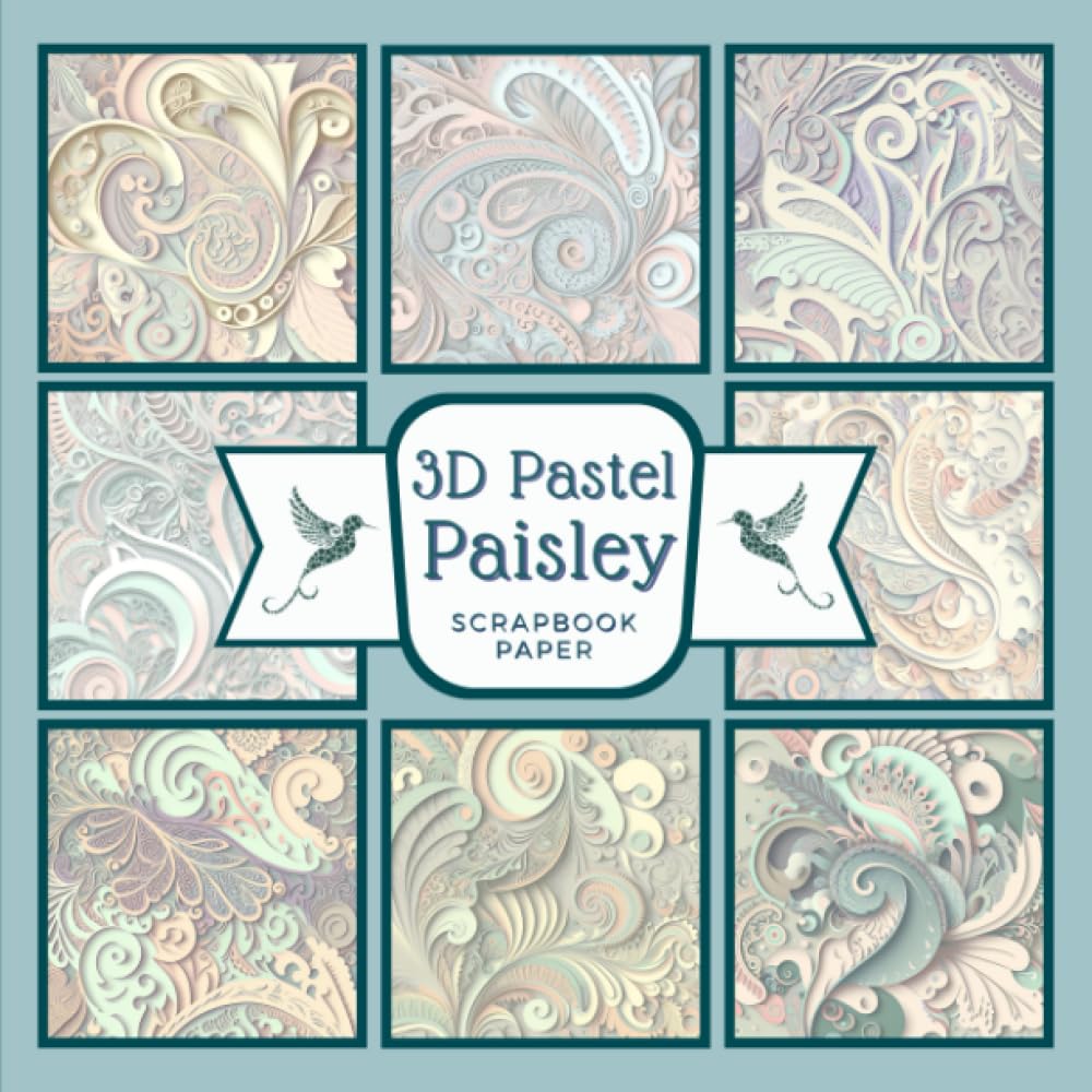 3D Pastel Paisley Scrapbook Paper: Sophisticated Patterned Designs In ...