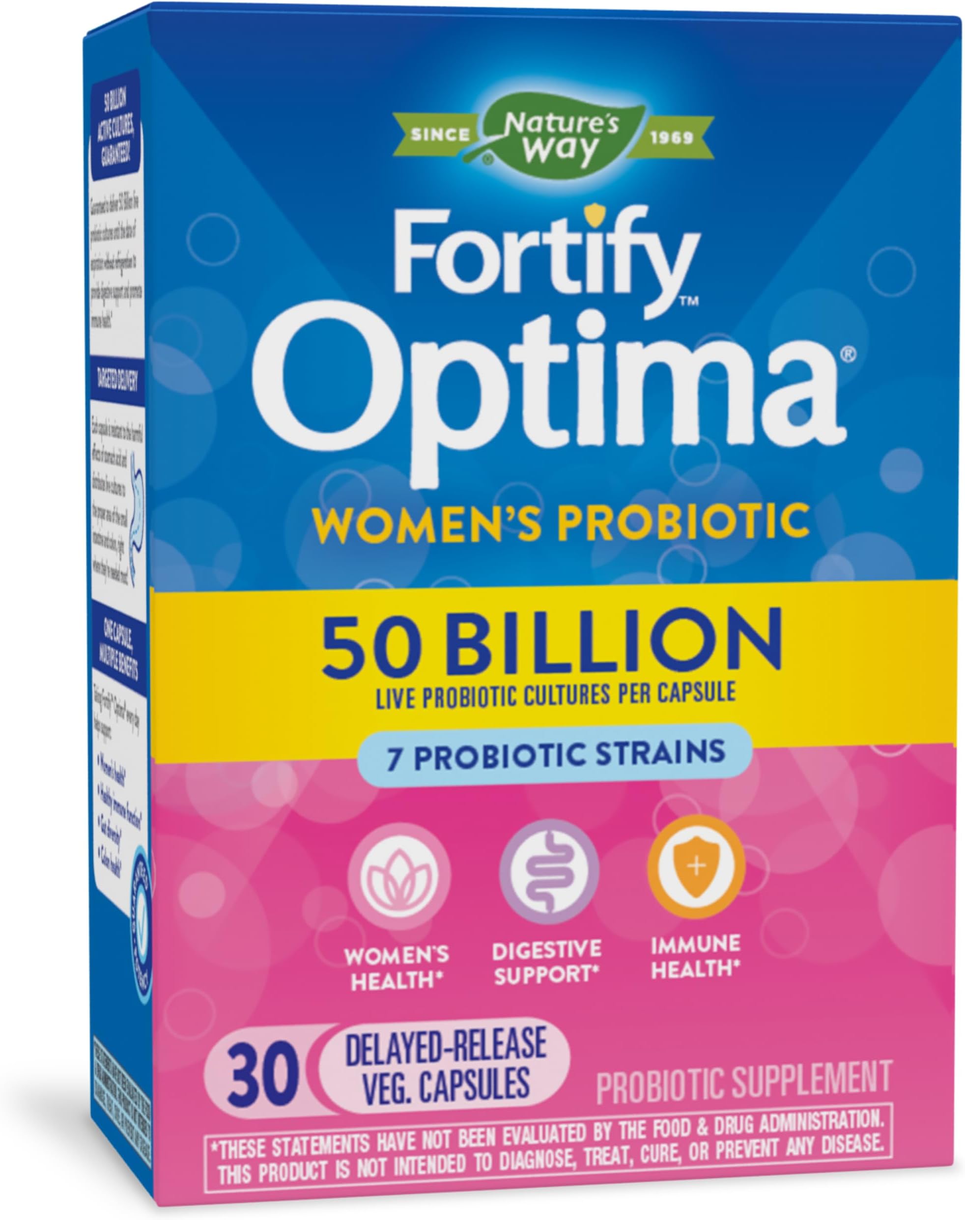 Amazon.com: Nature’s Way Fortify Optima Daily Probiotic, 100 Billion ...
