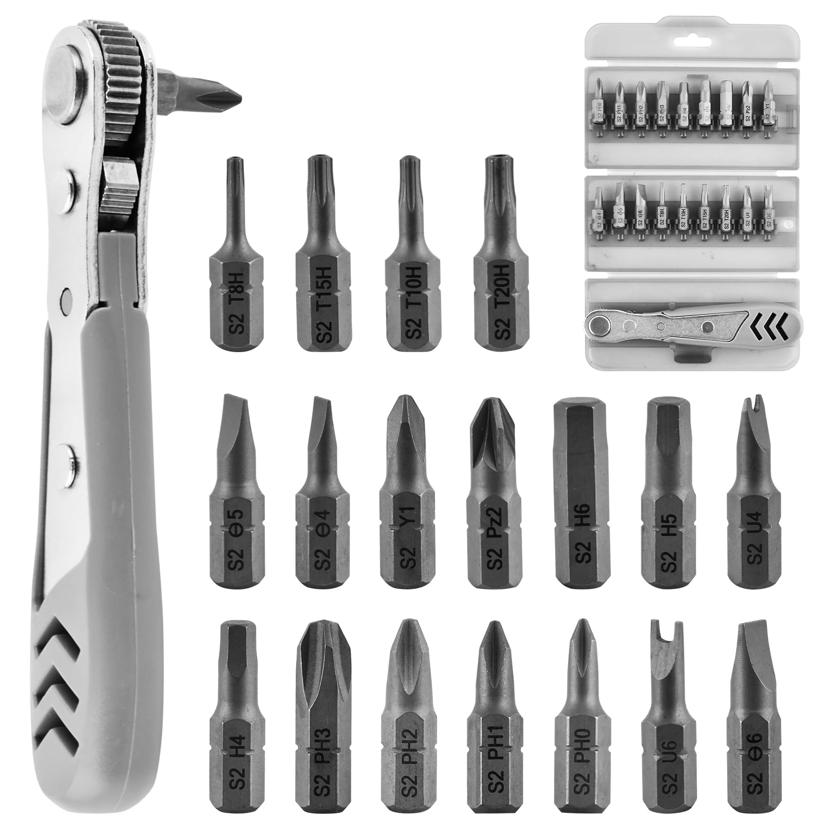 Amazon.com: HONUTIGE 18 in 1 Right Angle Screwdriver, 36-Tooth Low ...