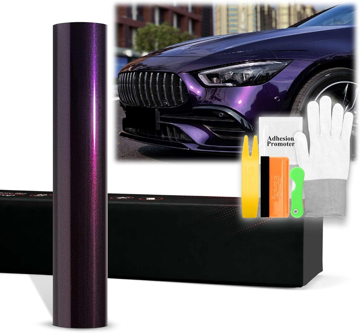 Amazon.com: 24"x60" (2FTx5FT) Devil Purple PET Super Gloss Metallic ...