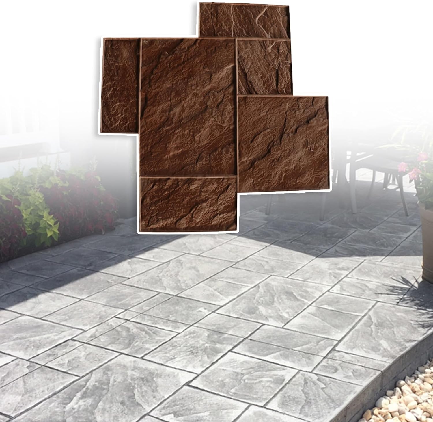 Amazon.com: Blazea Stone Texturing Stamp Concrete Mats, 36inch Concrete ...