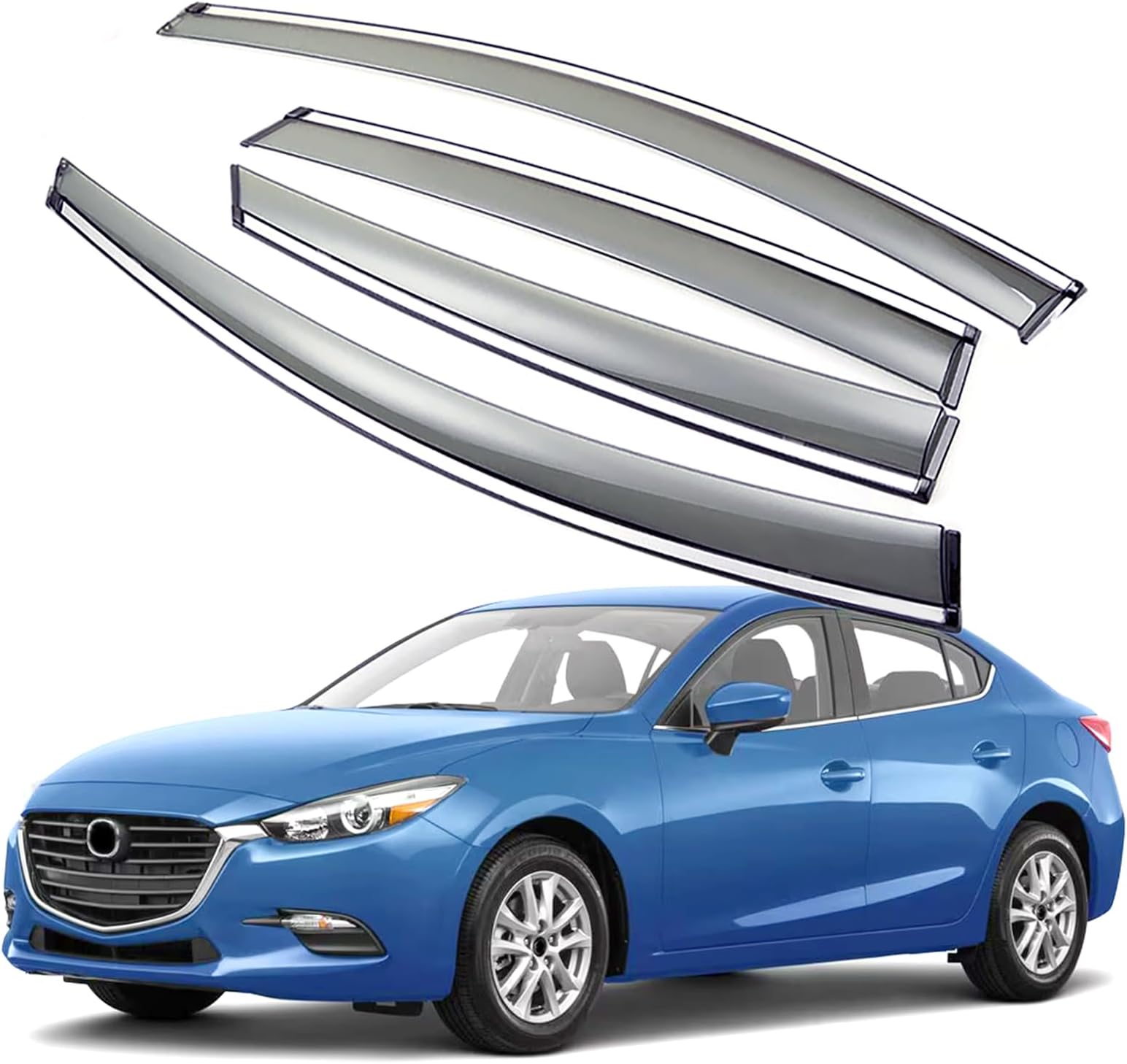 Amazon.com: SPEEDLONG Car Window Visor Vent Shade Deflector Sun Rain ...