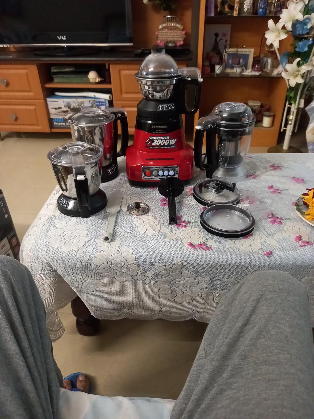 Buy Panasonic MX-AE475 (Red) | Monster 750 Watts Juicer Mixer Grinder ...