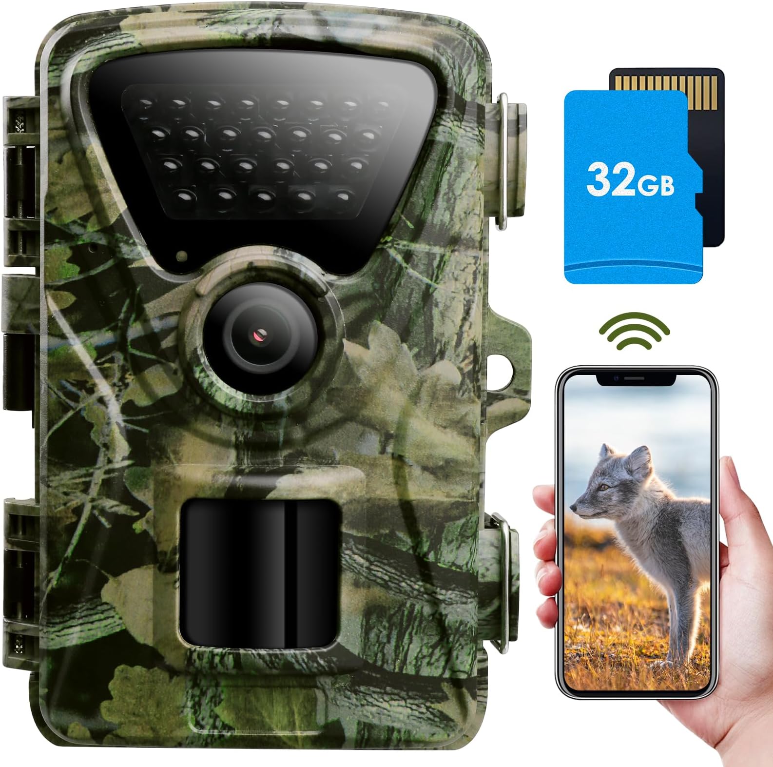 Amazon.com: MAXDONE Trail Camera WiFi Game Camera - 1440P 32MP Trail ...