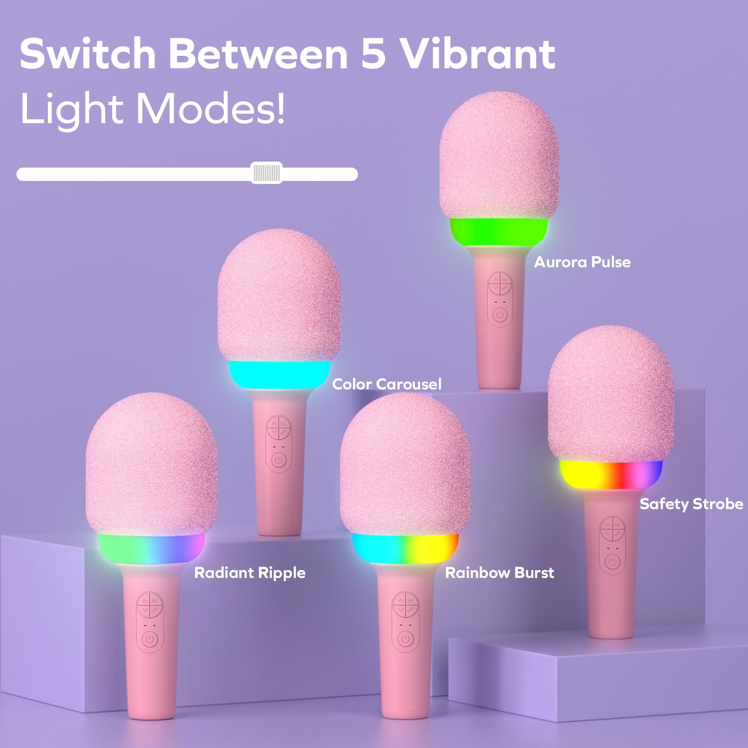 Snapklik.com : Coby LED Karaoke Microphone, Wireless Mic