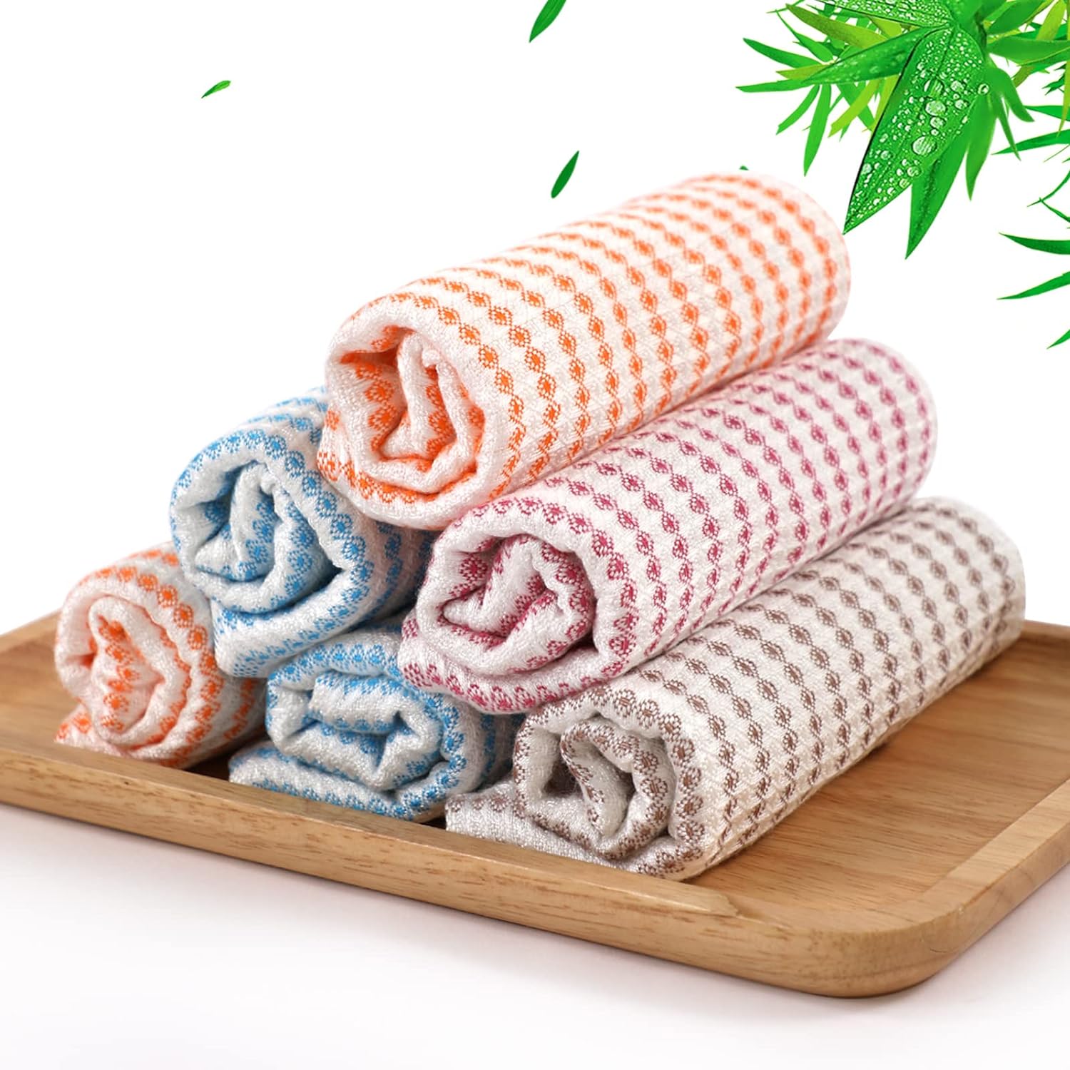 Amazon.com: Kitchen Washcloths 6 Pack, 10x14 Inch Small Dish Cloth for ...