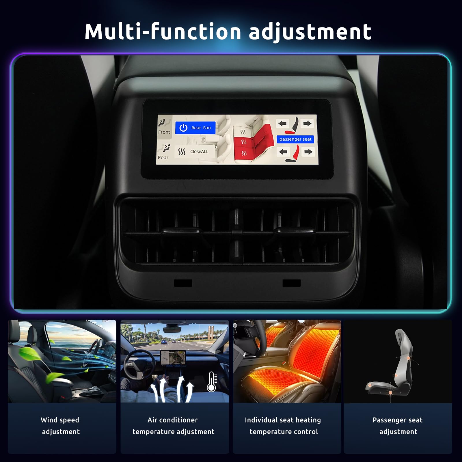 Snapklik.com : 2 Rear Seat Screen For Tesla Model 3 Model Y Rear Seat ...