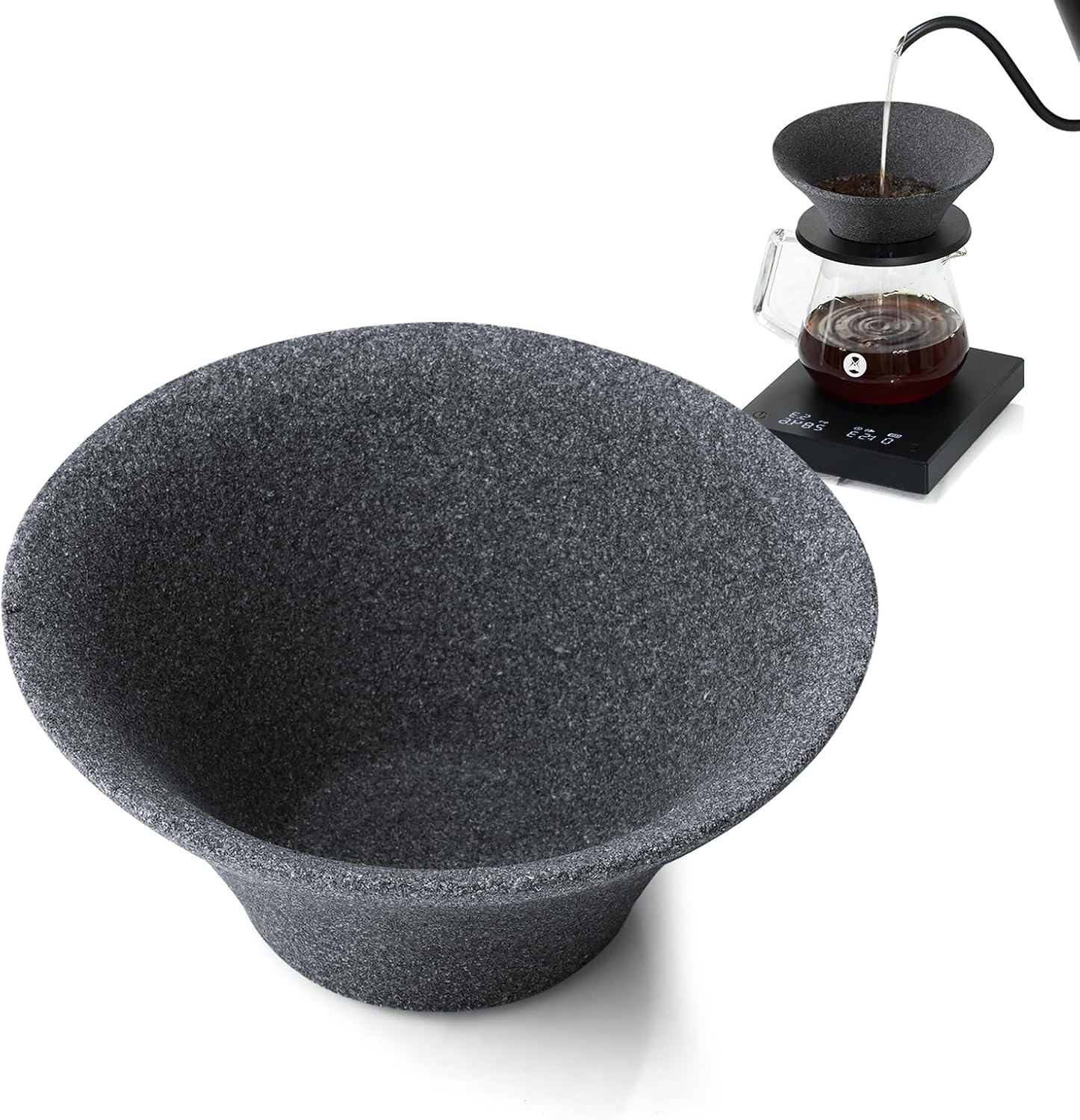 Amazon.com: Ceramic Coffee Filter, Non-Porous Reusable Coffee Filter ...