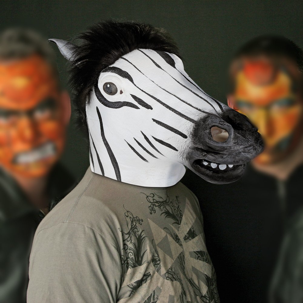Zebra Head Latex Mask Halloween Realistic Horse Rubber Unleash The