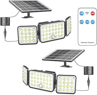 Solar Lights Outdoor,3000LM 236 LED Solar Security Lights - Amazon.com