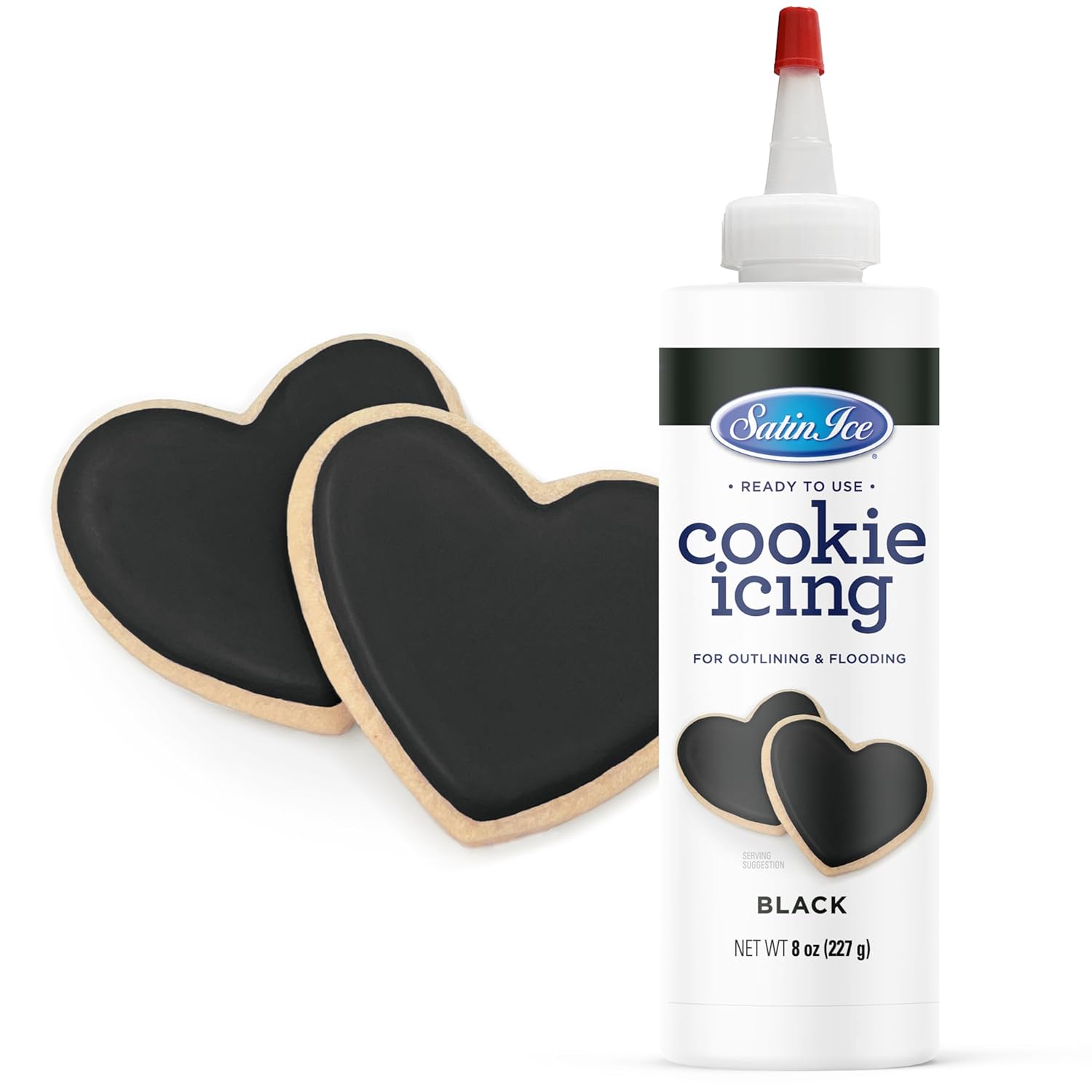 Amazon.com : Satin Ice Black Cookie Icing - 8oz - Bottle : Everything Else