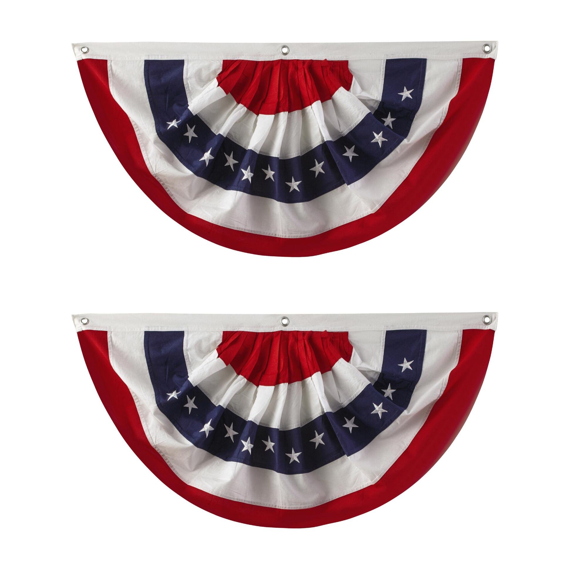 Amazon.com : Traditional Red, White and Blue BuntingsSet of 2-( 36" x ...