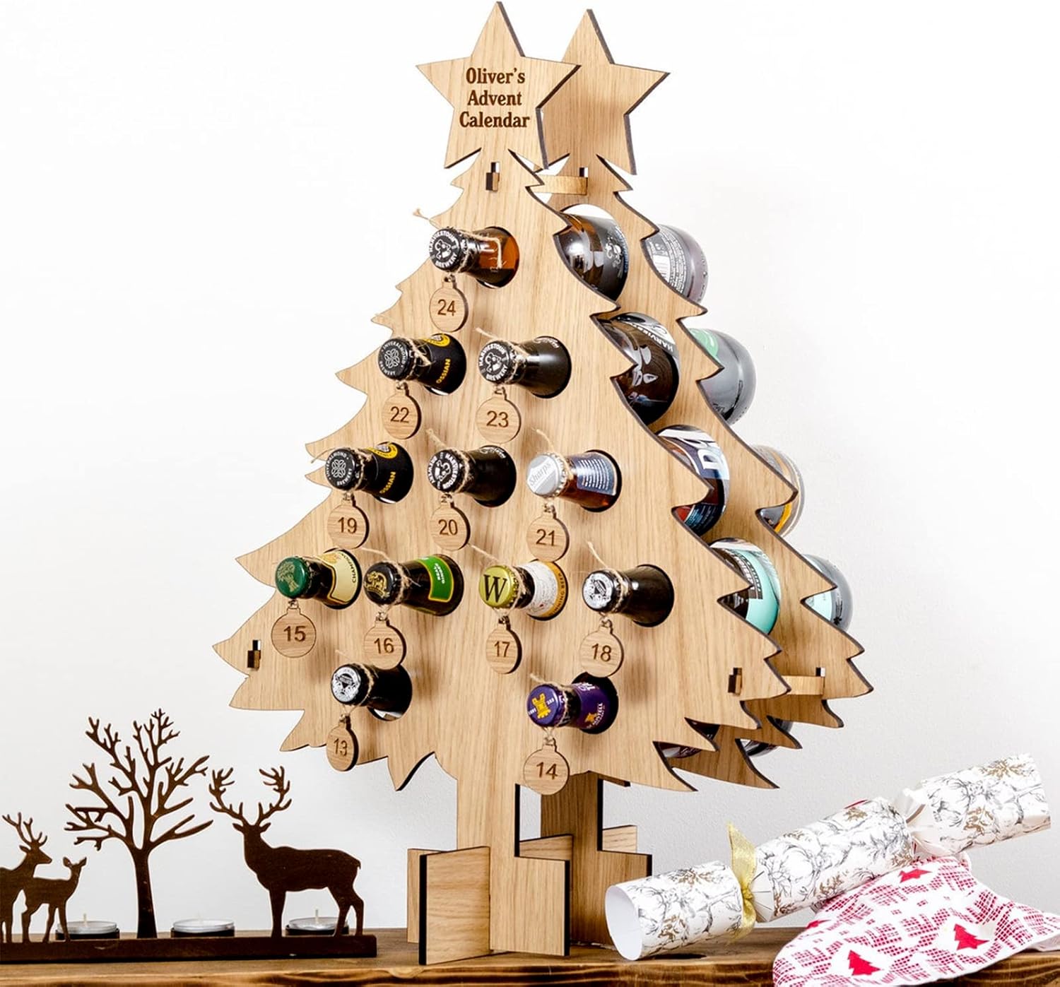 Amazon.com: Wine Advent Calendar 2022, Wooden Christmas Countdown Wine ...