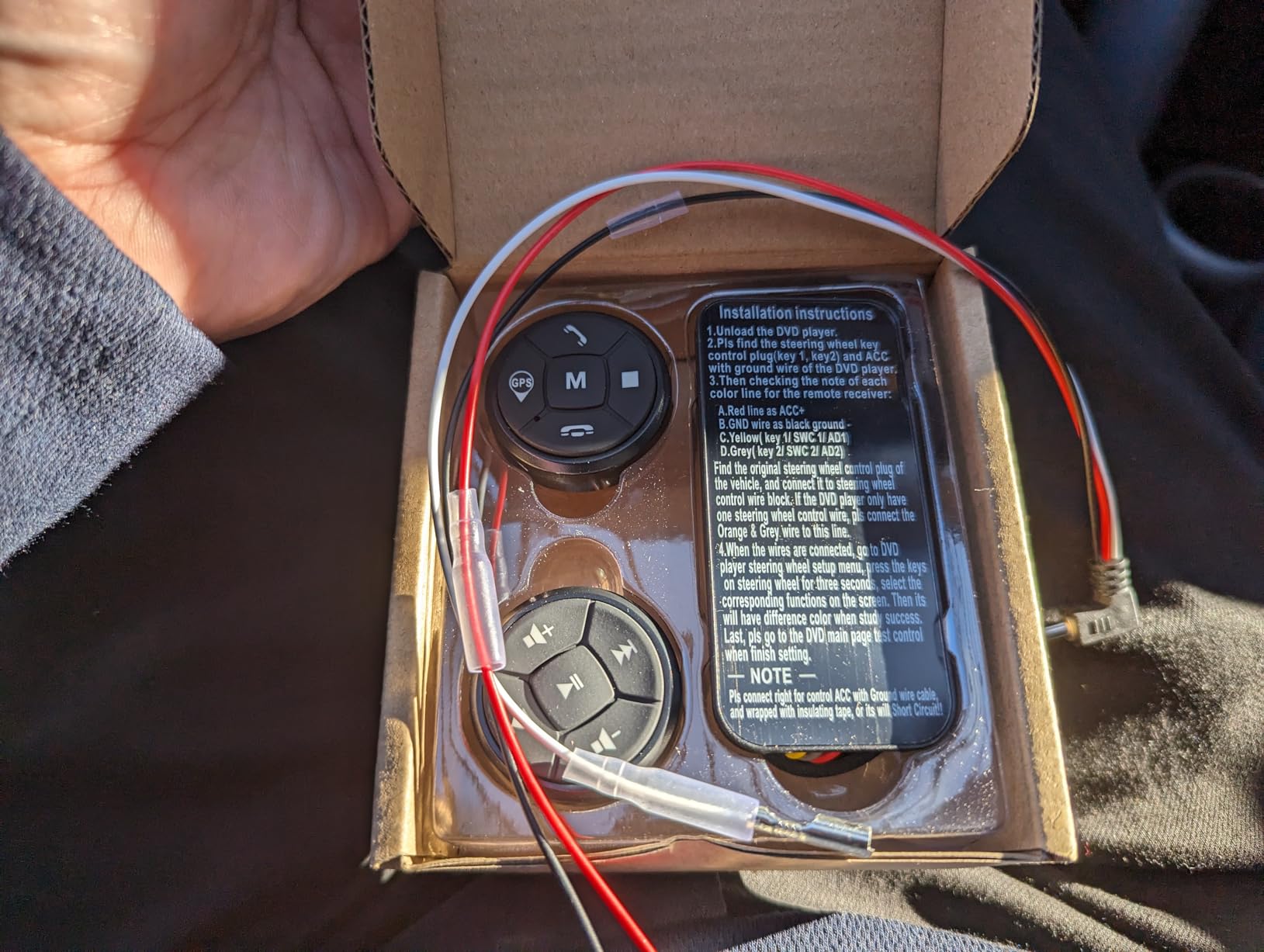 Amazon.co.jp: Car Steering Wheel Remote Control, Universal Vehicle ...