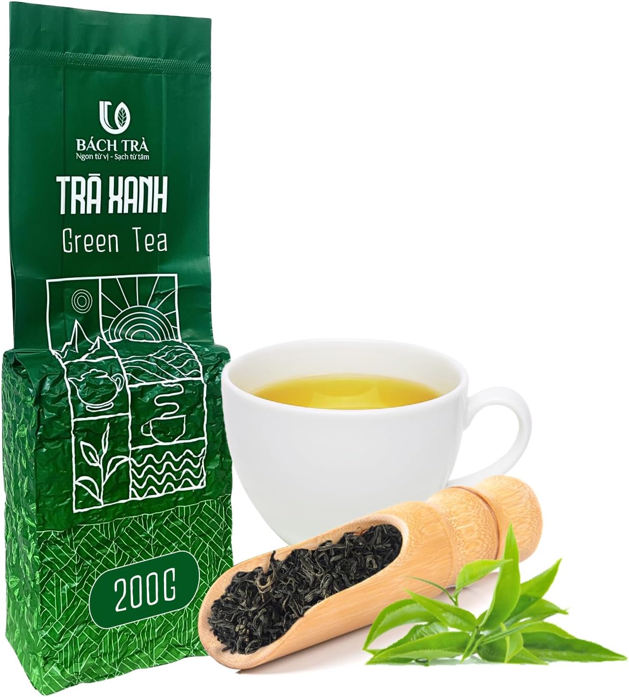 Amazon.com : 2 package - Tea VietNam - Tra xanh Tan Cuong Thai Nguyen ...