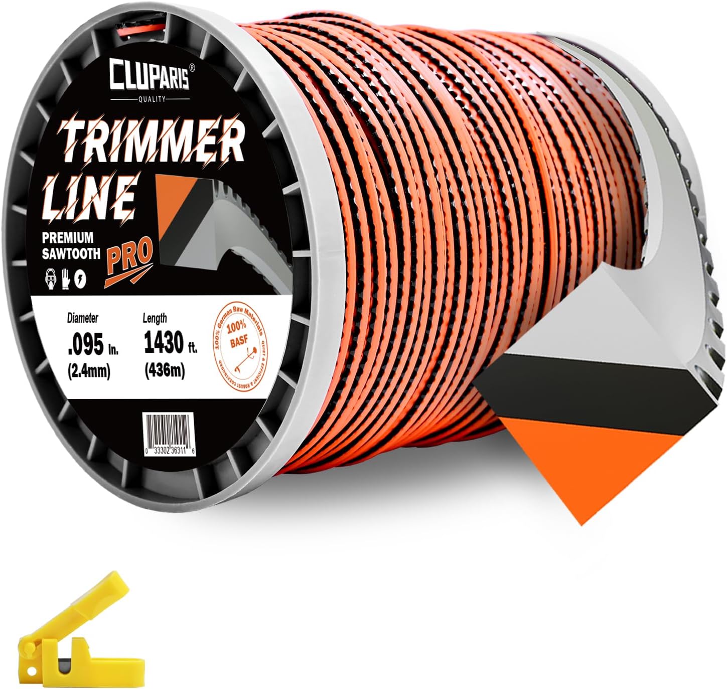 Amazon.com : Cluparis 5-Pound Heavy Duty Sawtooth Trimmer Line .095 ...