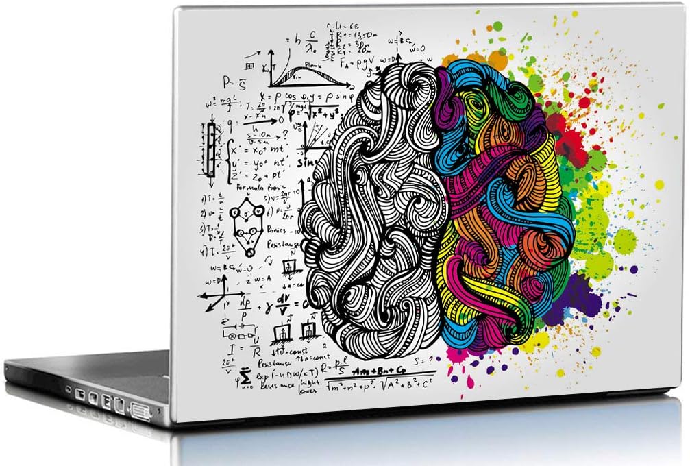 PIXELARTZ Laptop Skins Left & Right Brain 15.6 Inches Laptop Skins ...
