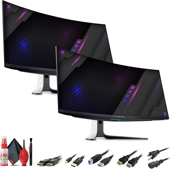 Amazon.com: Alienware 2 x AW3821DW 38" 1440p 144Hz Curved Gaming ...
