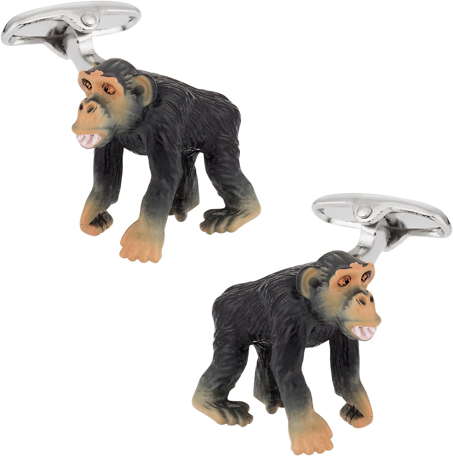 Amazon.com: Cuff-Daddy Monkey Cufflinks Hand Painted with Travel ...