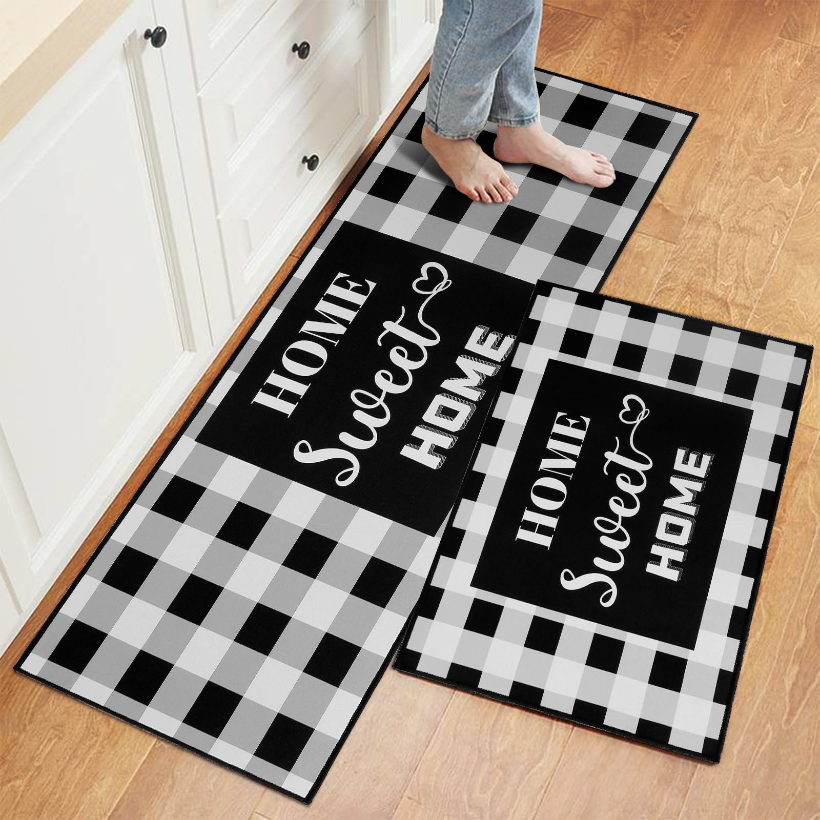 Amazon.com: Forfunyou Kitchen Rugs, 2PCS Kitchen Mats for Floor Soft ...