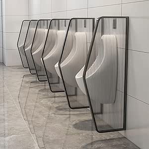 Amazon.com: Urinal Partition Wall-Mounted Men Urinal Privacy Screen, Public Toilet Partition ...