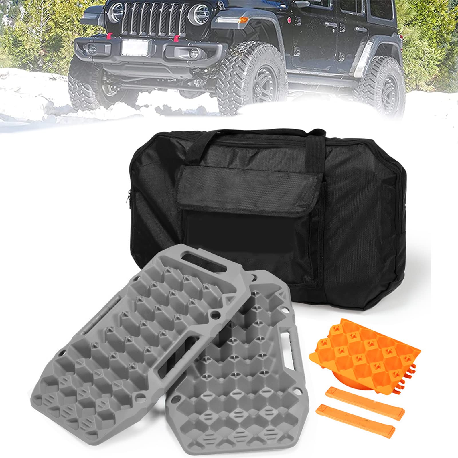 Buy ZZAMG 2PC Traction Tracks Mats, Car Vehicle Tyre Traction Boards ...