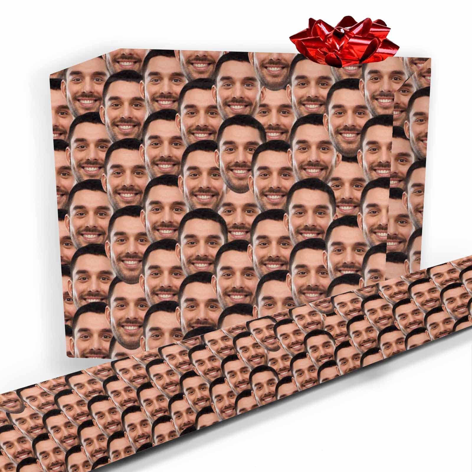 Amazon.com: Personalized Wrapping Paper Funny Gift Wrapping Paper Face ...