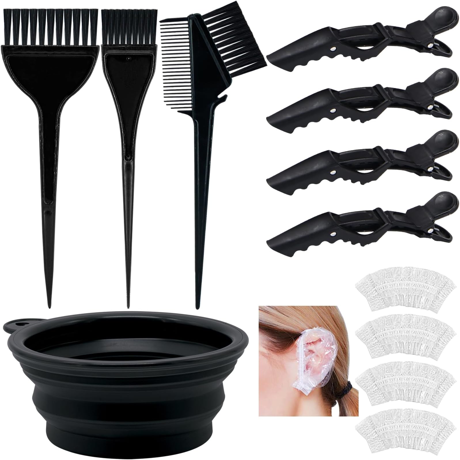 Amazon.com: Yexixsr 5Pcs Professional Salon Hair Coloring Dyeing Kit ...