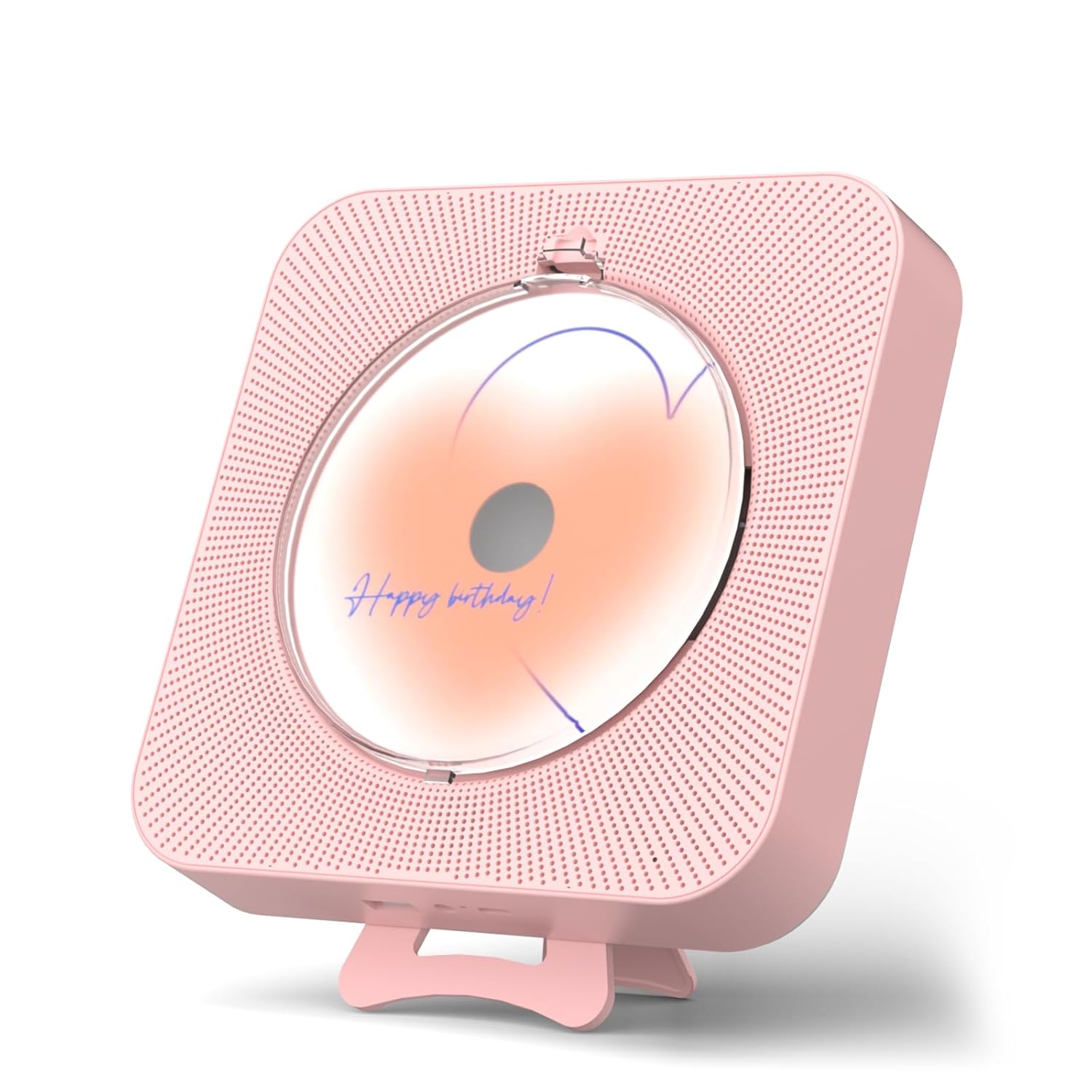 Yintiny Cute Pink CD Player with Bluetooth 5.0, Rechargeable Music ...
