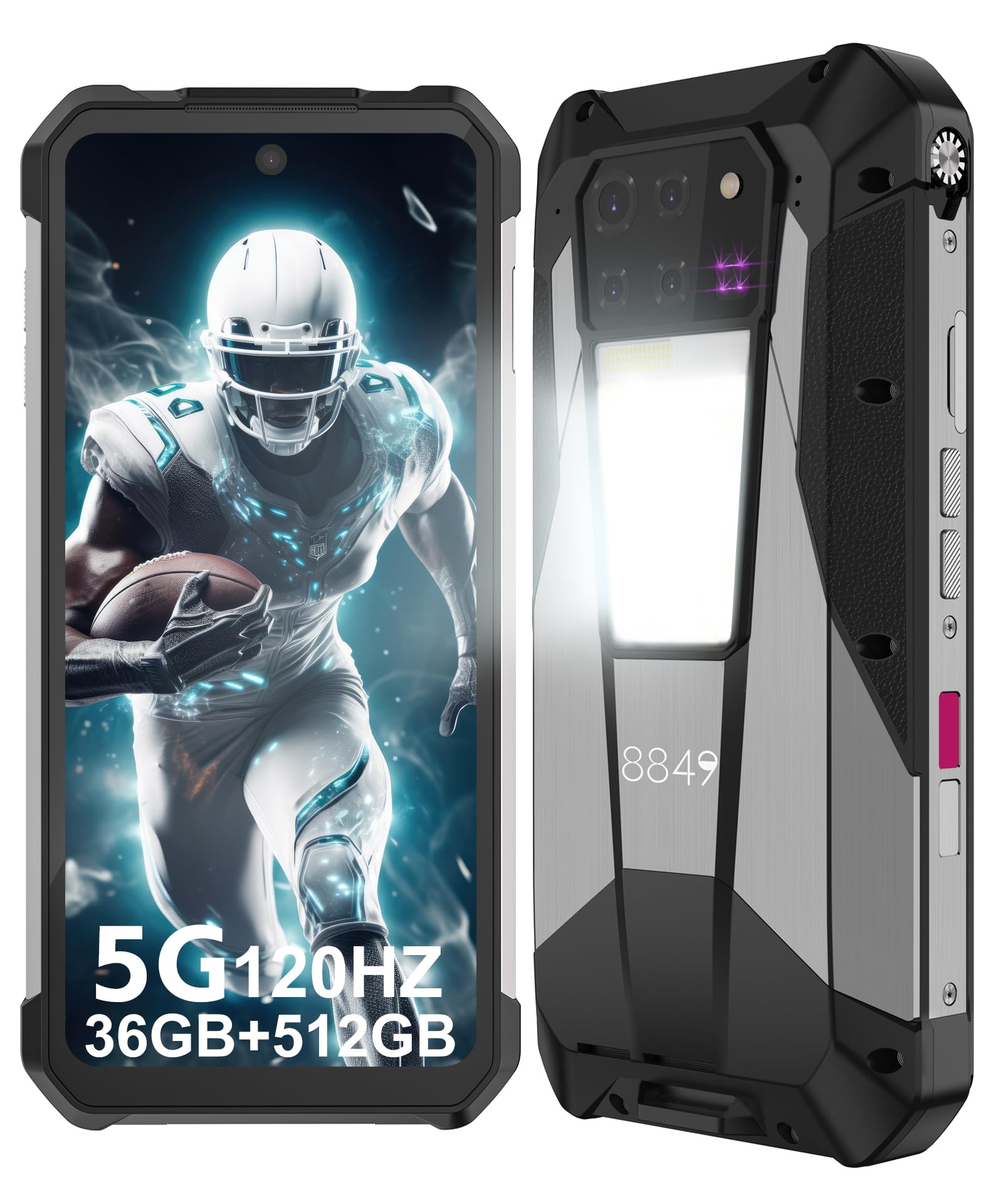 8849 Tank 3 Pro Telephone Portable Incassable, 23800mAh 5G Téléphone ...