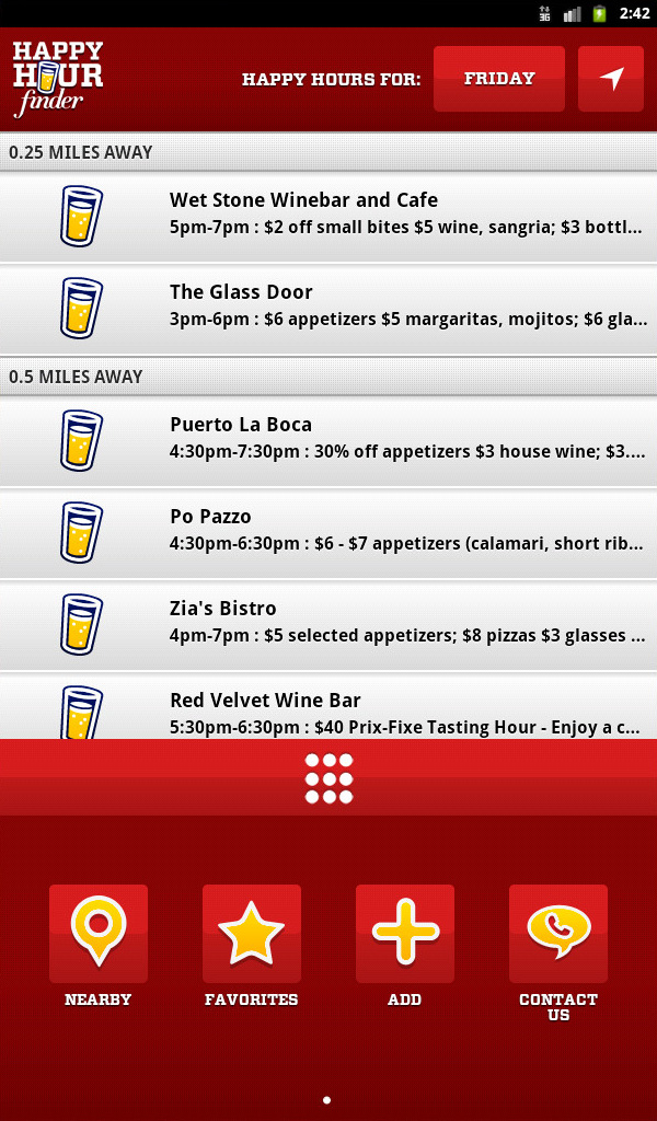 Happy Hour Finder (Kindle Tablet Edition) - App on Amazon Appstore