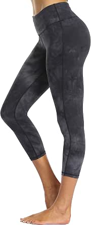 Amazon.com: Oalka Women's Yoga Capris Running Pants Workout Leggings ...