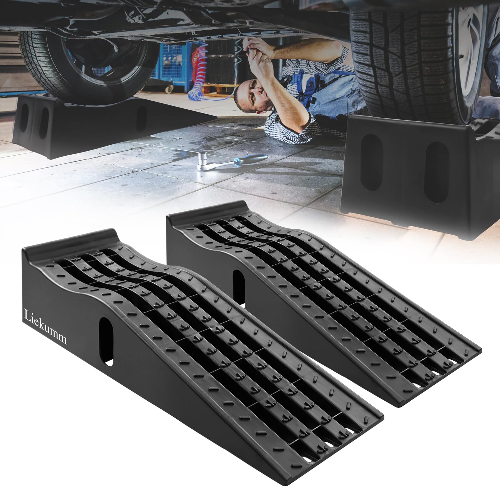 Snapklik.com : LIEKUMM Plastic Car Service Ramps, Heavy Duty Vehicle ...
